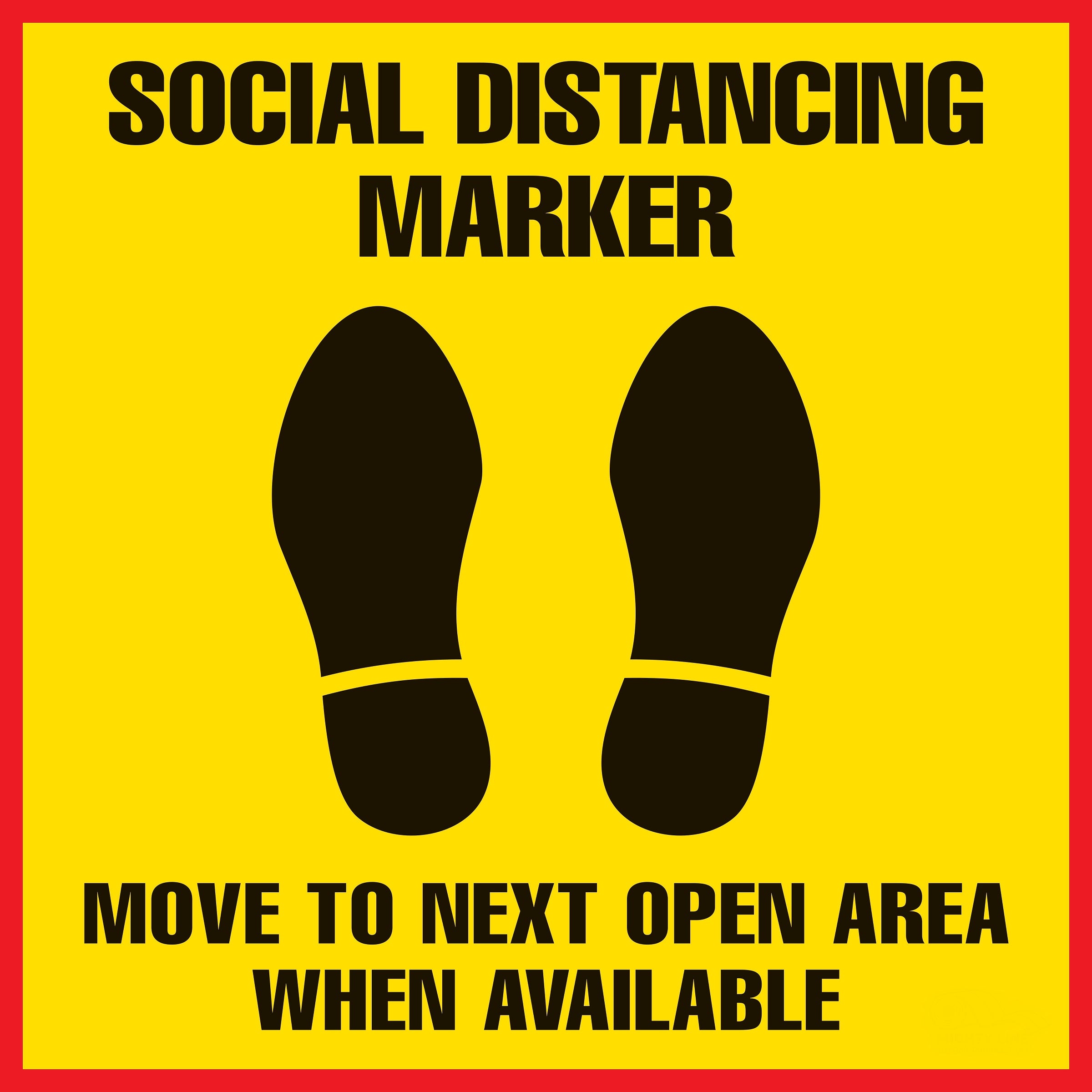 Mighty Line Social Distancing Marker Floor Sign – The Floor Tape Store