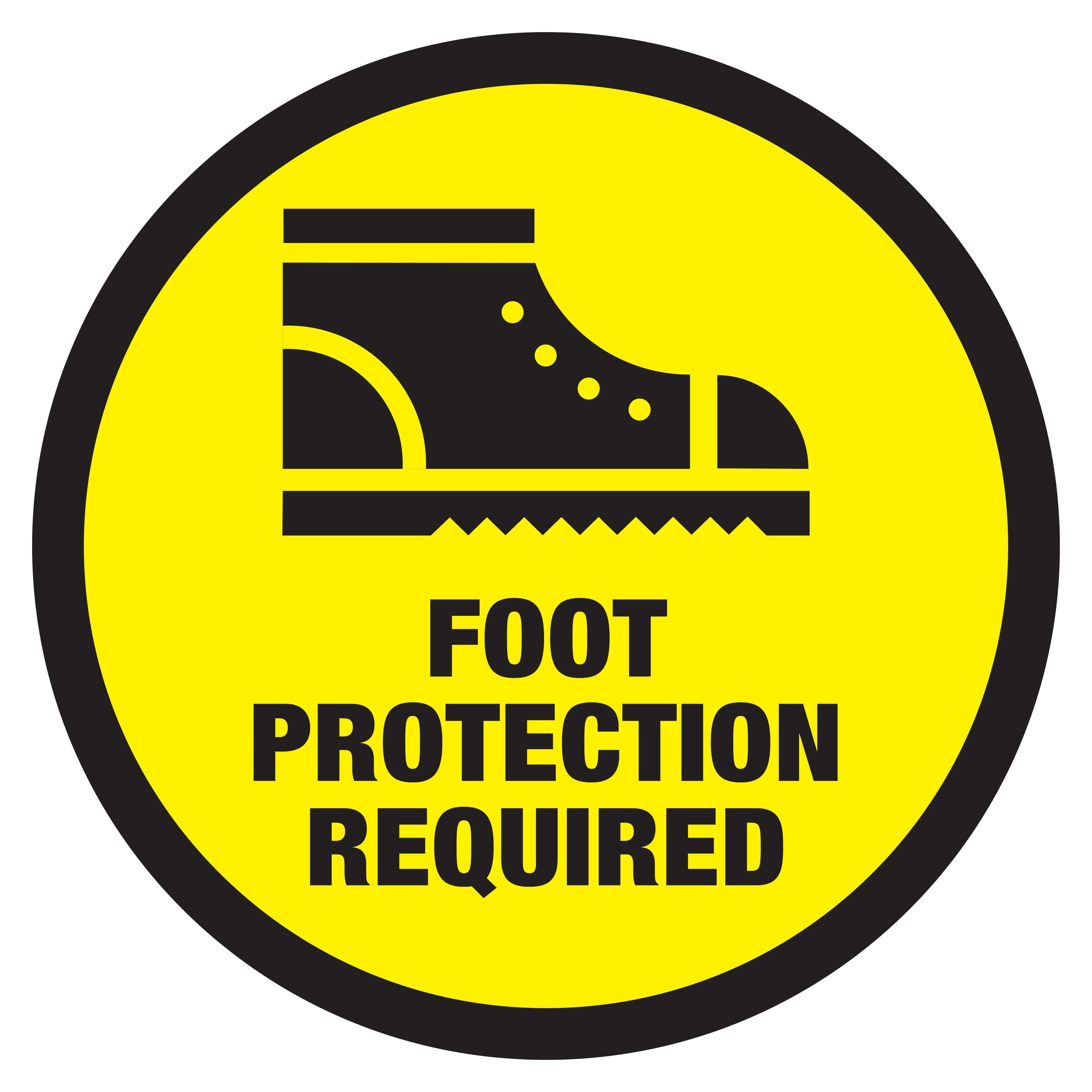 Mighty Line Foot Protection Required Floor Sign – The Floor Tape Store
