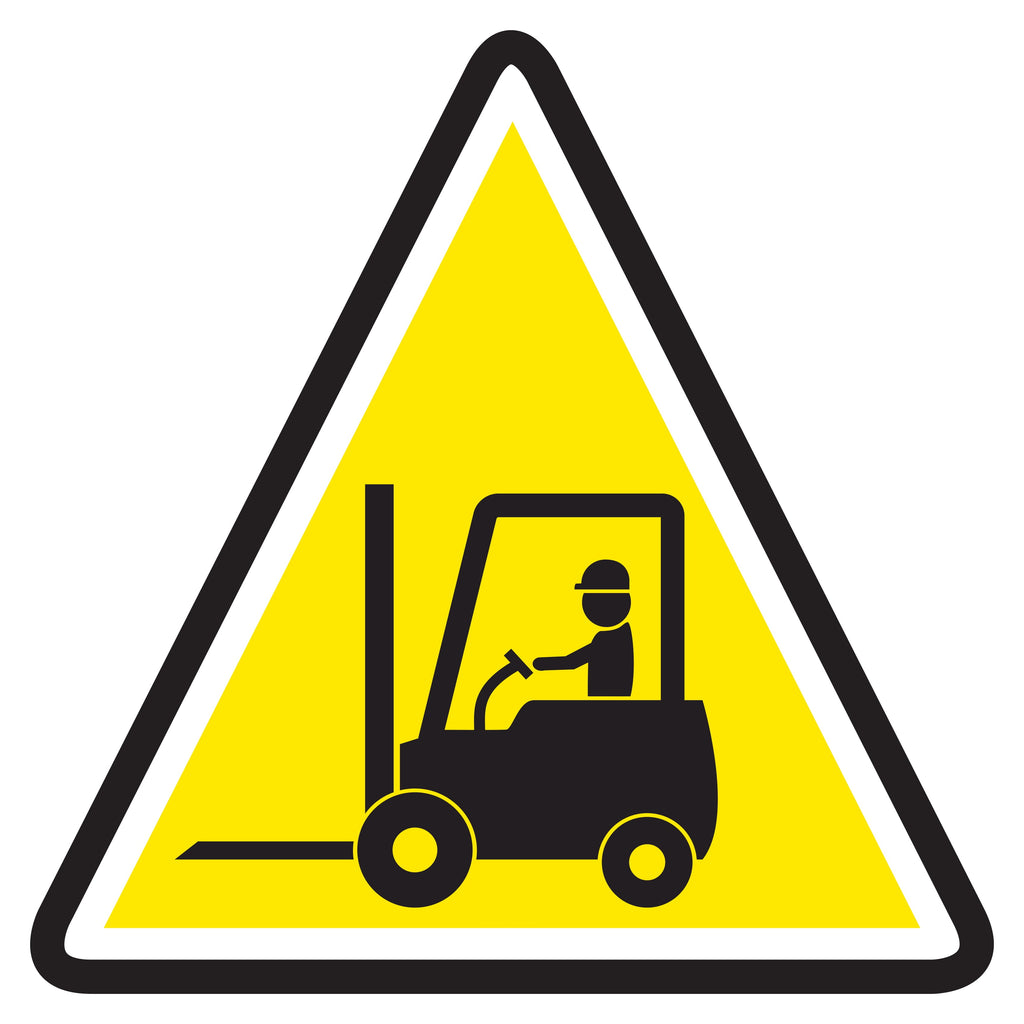 The Floor Tape Store - Mighty Line Forklift Crossing with Driver Floor Sign