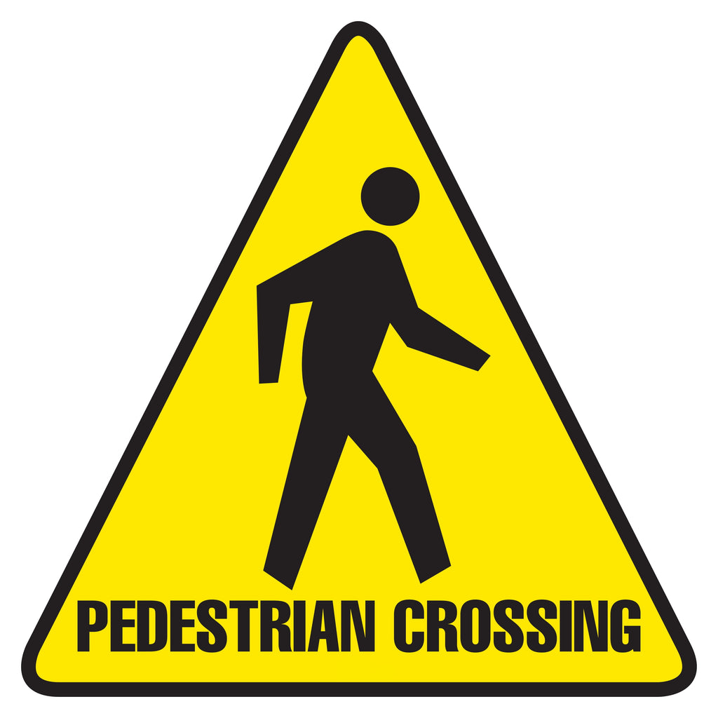 The Floor Tape Store - Mighty Line Pedestrian Crossing Floor Sign
