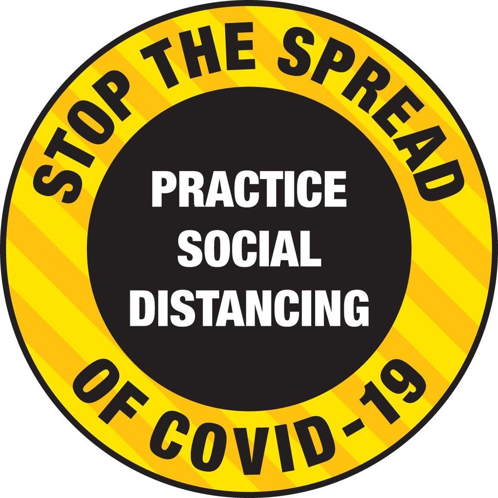 The Floor Tape Store - Mighty Line Stop The Spread Floor Sign