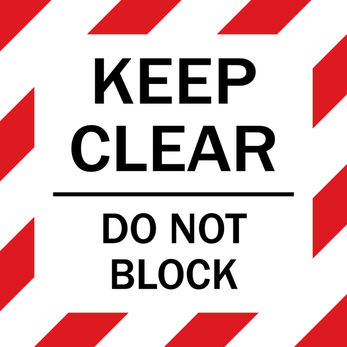 Mighty Line Keep Clear Do Not Block Floor Sign – The Floor Tape Store