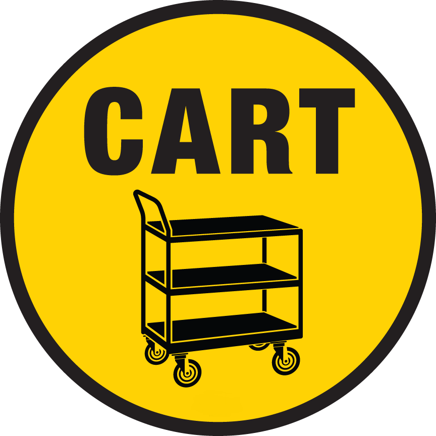 Mighty Line Push Cart Floor Sign – The Floor Tape Store