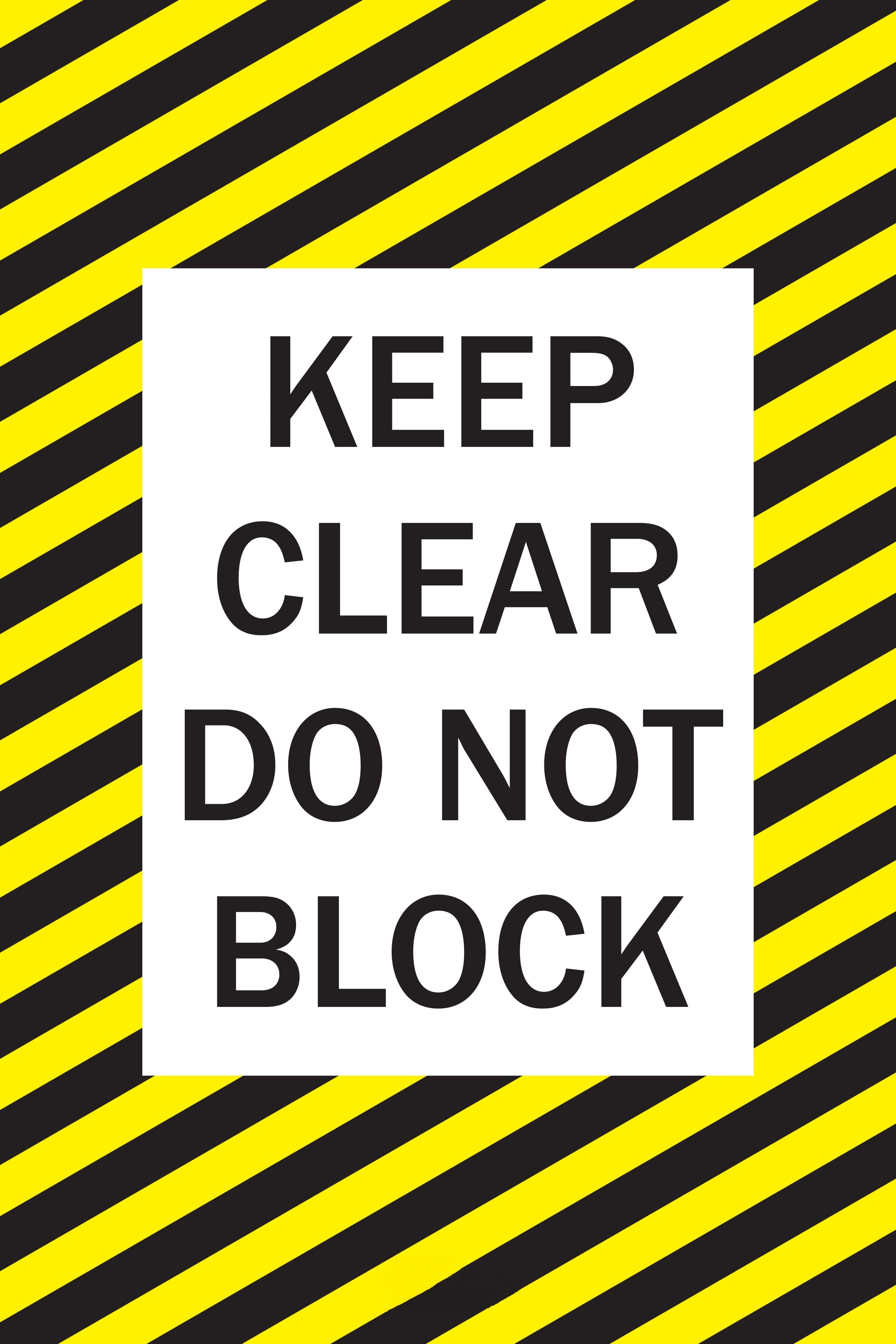 Mighty Line Keep Clear Do Not Block Floor Sign (Industrial Strength ...