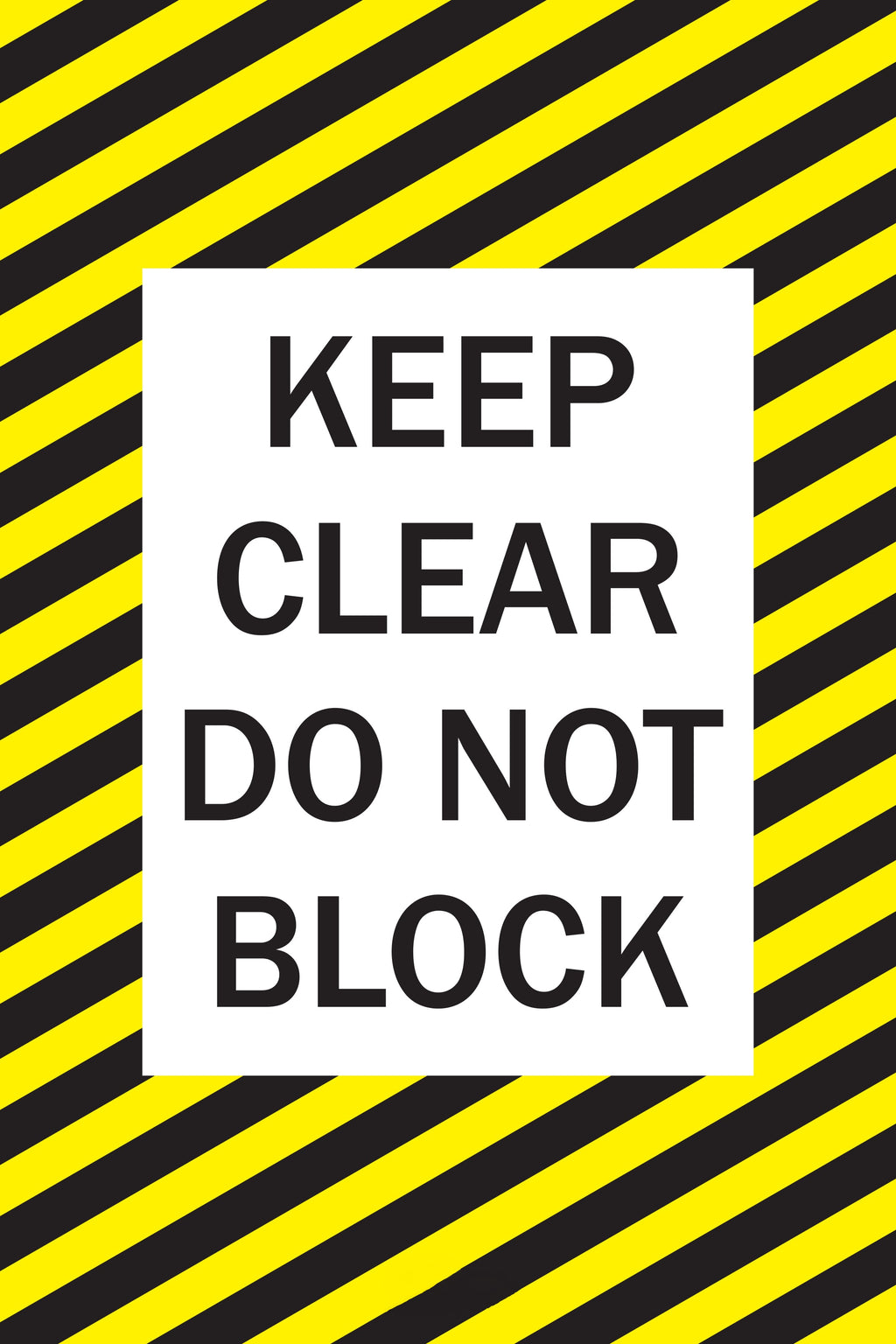 The Floor Tape Store - Mighty Line Keep Clear Do Not Block Floor Sign ...
