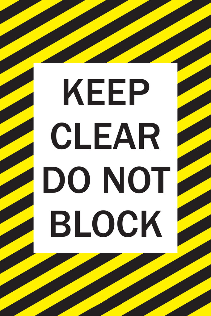 The Floor Tape Store - Mighty Line Keep Clear Do Not Block Floor Sign ...