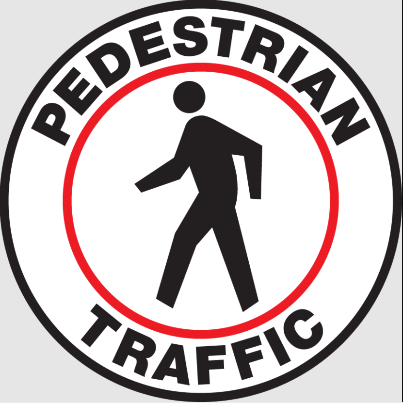 The Floor Tape Store - Mighty Line Circle Pedestrian Traffic Floor Sign