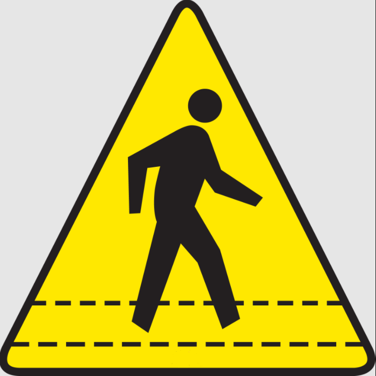 The Floor Tape Store - Mighty Line Pedestrian Walkway Floor Sign