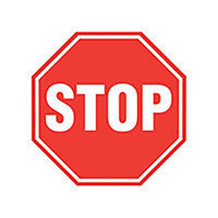 The Floor Tape Store - Mighty Line Stop Floor Sign-Modern